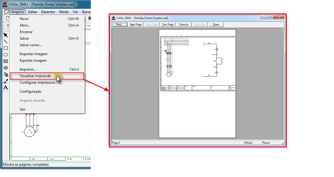 Como Imprimir no CADe SIMU? - Sala da Elétrica